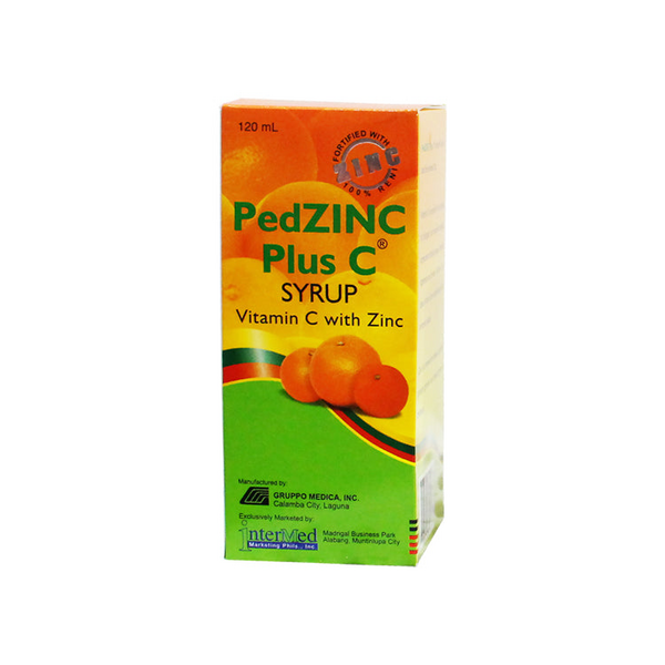 PEDZINC PLUS C Vit. C / Zinc Food Supplement Syrup 120mL Orange price ...