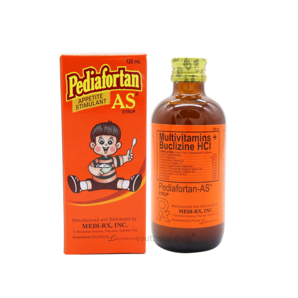 PEDIAFORTAN-AS Multivitamins / Buclizine Hydrochloride Syrup 120mL ...