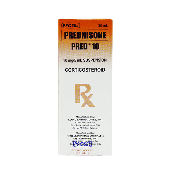PRED 10 Prednisone 10mg / 5mL Suspension 30mL price in the Philippines ...
