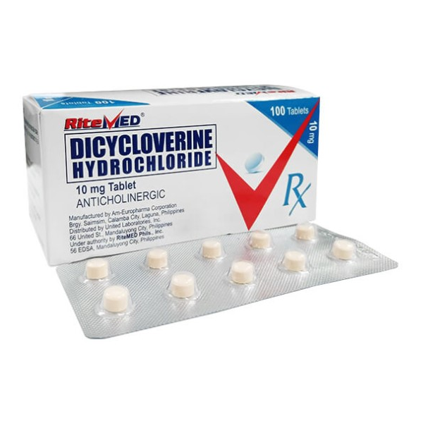 RITEMED Dicycloverine Hydrochloride 10mg Tablet 100's price in the ...