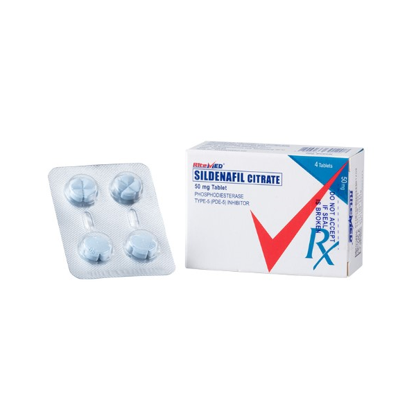 RITEMED Sildenafil Citrate 50mg Film-Coated Tablet 4's price in the ...