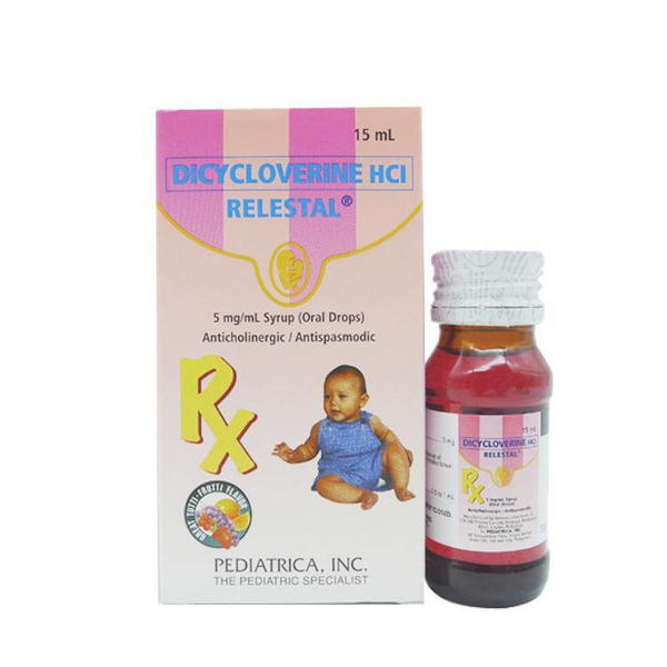 RELESTAL Dicycloverine Hydrochoride 5mg / mL Syrup (Oral Drops) 15mL ...