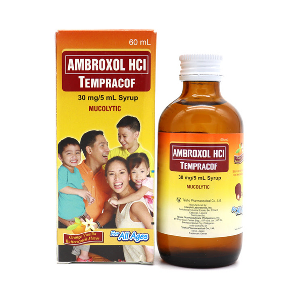 Buy Tempracof ambroxol hydrochloride 30mg / 5ml syrup 60ml online with ...