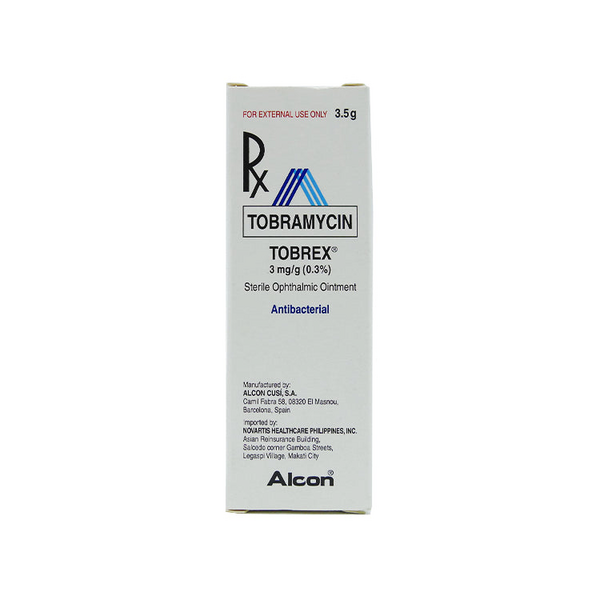 TOBREX Tobramycin 3mg / g (0.3%) Ophthalmic Ointment 3.5g price in the ...