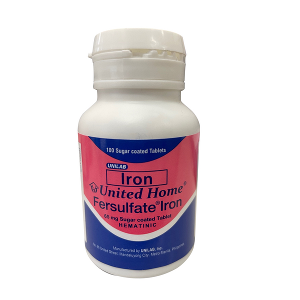 UNITED HOME FERSULFATE IRON Iron 65mg Tablet 100's price in the ...