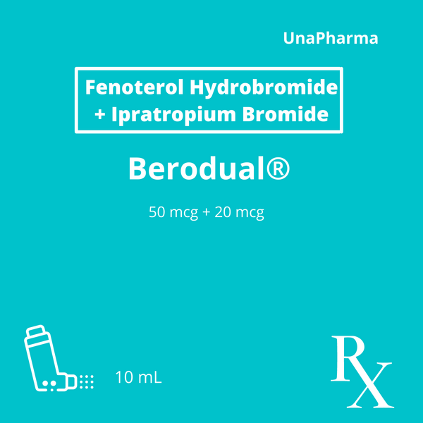 BERODUAL Fenoterol Hydrobromide / Ipratropium Bromide 50mcg / 20mcg ...