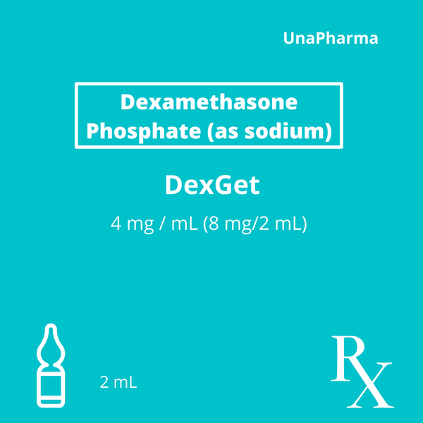DEXGET Dexamethasone Sodium Phosphate 4mg / mL (8mg / 2mL) Solution for ...