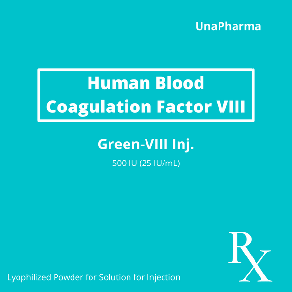 GREEN-VIII Inj. Human Blood Coagulation Factor VIII 500IU (25IU / mL ...