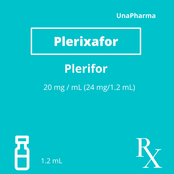 PLERIFOR Plerixafor 20mg / mL (24mg / 1.2mL) Solution for SC Injection ...