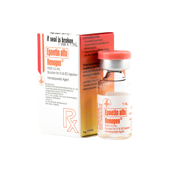 RENOGEN Epoetin Alfa (Recombinant Human Erythropoietin) 4000IU / mL ...