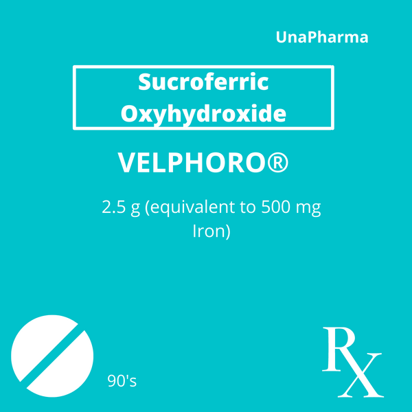 VELPHORO Sucroferric Oxyhydroxide 2.5g Chewable Tablet 90's price in ...
