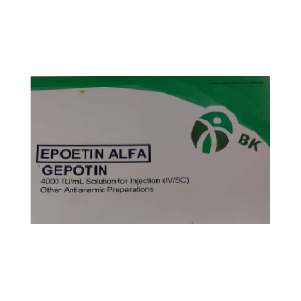 GEPOTIN Epoetin Alfa 4.000IU / mL Solution for IV/SC Injection 1mL 5's ...