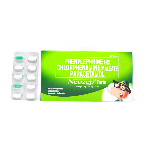 NEOZEP FORTE Phenylephrine Hydrochloride / Chlorphenamine Maleate ...