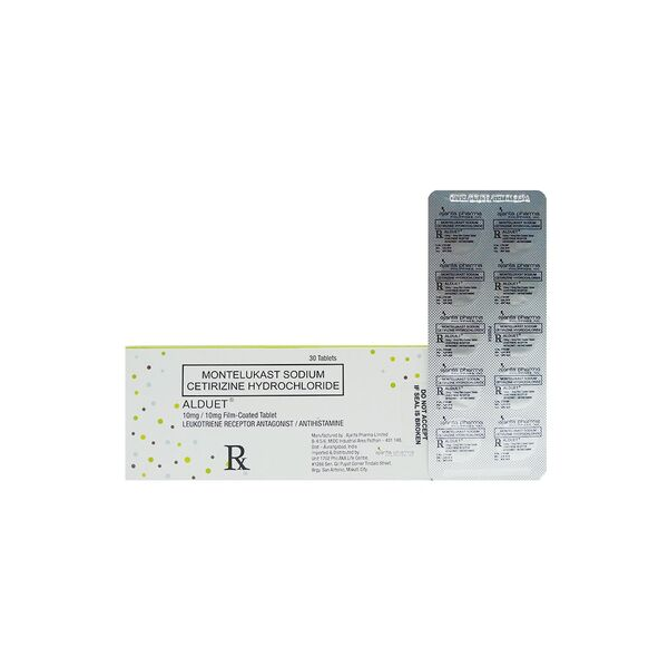 Buy Alduet montelukast sodium / cetirizine hydrochloride 10mg / 10mg ...