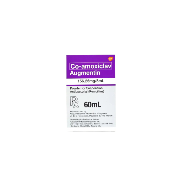 AUGMENTIN Co-Amoxiclav 156.25mg per 5mL Powder for Suspension 60mL ...