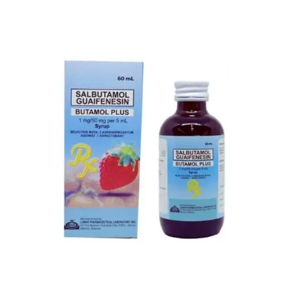 BUTAMOL PLUS Salbutamol / Guaifenesin 1mg / 50mg per 5mL Syrup 60mL ...
