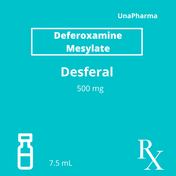 DESFERAL Desferrioxamine Mesilate 500mg Powder for IM/IV/SC Injection 7 ...