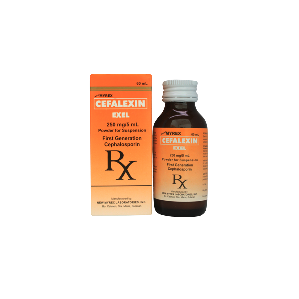 EXEL Cefalexin Monohydrate 250mg / 5mL Powder for Suspension 60mL price ...
