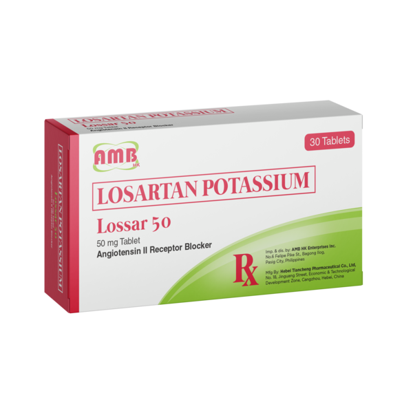 Buy Losaar 50 losartan potassium 50mg film-coated tablet 30's online ...
