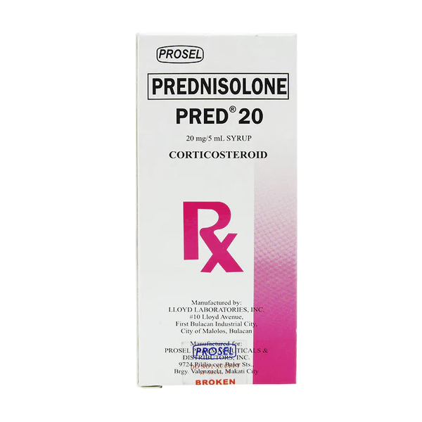 PRED 20 Prednisolone 20mg / 5mL Syrup 30mL price in the Philippines ...
