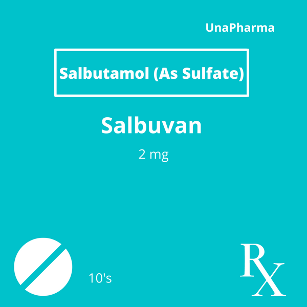 SALBUVAN Salbutamol 2mg Tablet 100's price in the Philippines | MedsGo ...