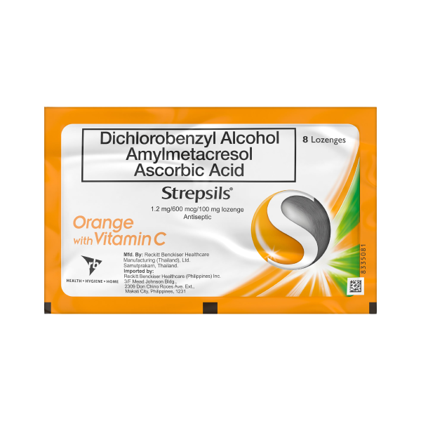 STREPSILS ORANGE WITH VITAMIN C Dichlorobenzyl Alcohol / Amylmetacresol ...