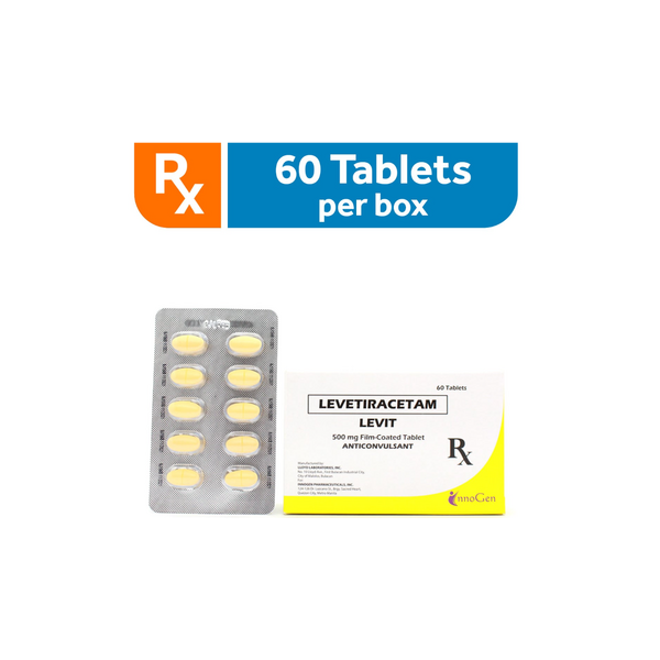 LEVIT Levetiracetam 500mg Film-Coated Tablet 60's price in the ...