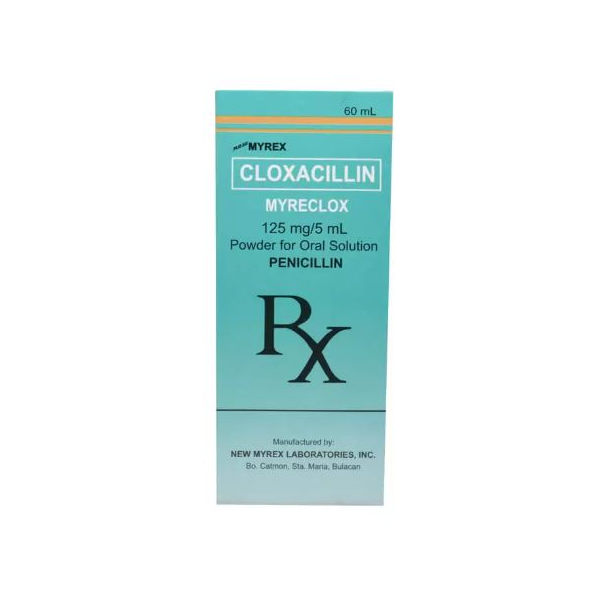 MYRECLOX Cloxacillin Sodium 125mg / 5mL Powder for Oral Solution 60mL ...