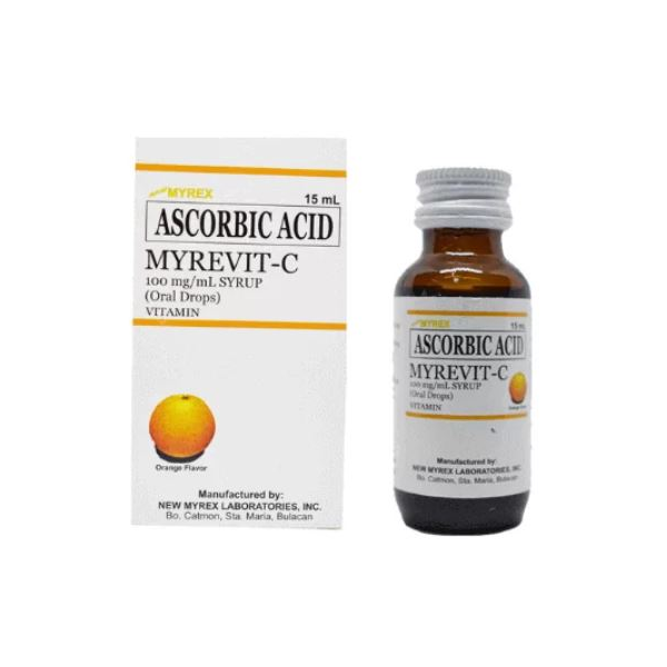 MYREVIT-C Ascorbic Acid 100mg / mL Syrup (Oral Drops) 15mL Orange price ...
