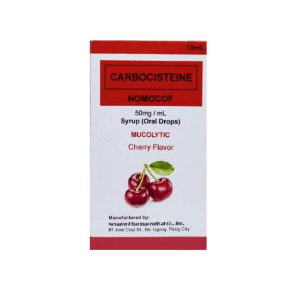 NOMOCOF Carbocisteine 50mg / mL Syrup (Oral Drops) 15mL Cherry price in ...