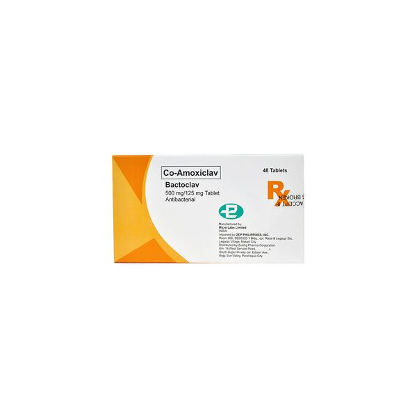 BACTOCLAV Co-Amoxiclav 500mg / 125mg Tablet 1's price in the ...