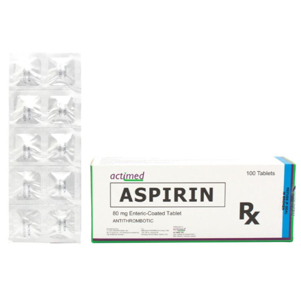 Buy Actimed aspirin 80mg enteric-coated tablet 1's online with MedsGo ...