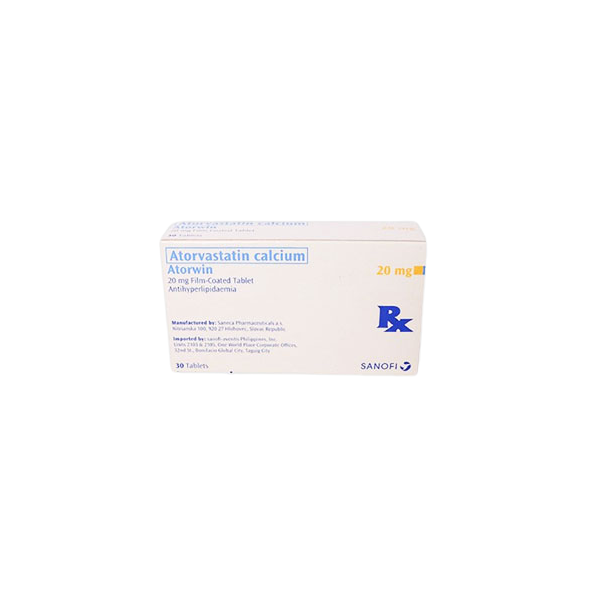 ATORWIN Atorvastatin Calcium 20mg Film-Coated Tablet 1's price in the ...
