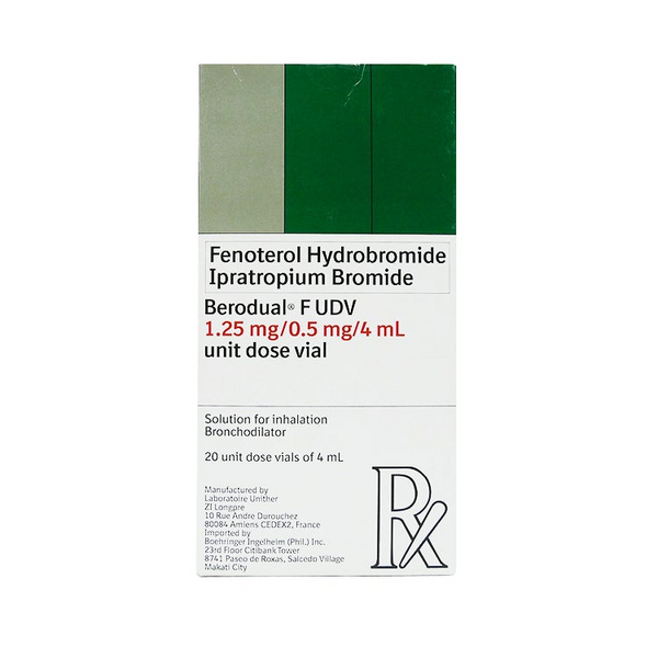BERODUAL F UDV Fenoterol Hydrobromide / Ipratropium Bromide 1.25mg ...