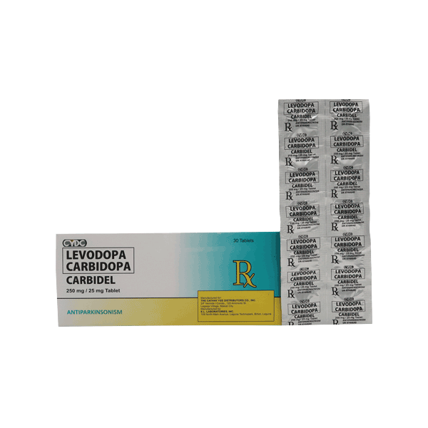 CARBIDEL Levodopa / Carbidopa 250mg / 25mg Tablet 1's price in the ...