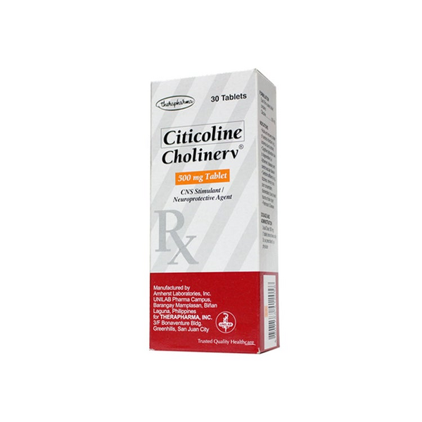 CHOLINERV Citicoline 500mg Tablet 1's price in the Philippines | MedsGo ...