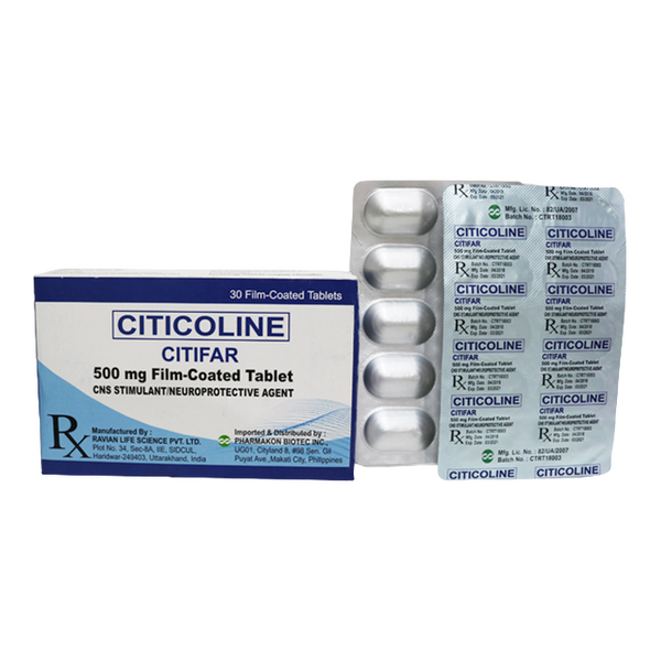 CITIFAR Citicoline 500mg Film-Coated Tablet 1's price in the ...