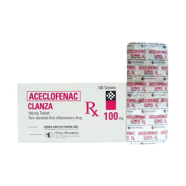 CLANZA Aceclofenac 100mg Tablet 1's price in the Philippines | MedsGo ...