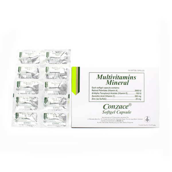 CONZACE Multivitamins / Minerals Soft Gel Capsule 1's price in the ...