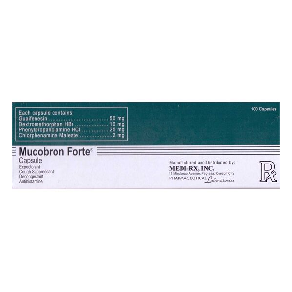 MUCOBRON FORTE Guaifenesin / Dextromethorphan Hydrobromide ...
