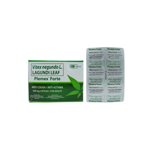 PLEMEX FORTE Vitex Negundo L. (Lagundi Leaf) 600mg Capsule 1's price in ...