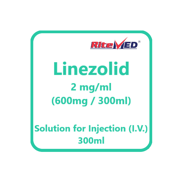 RITEMED Linezolid 2mg / mL (600mg / 300mL) Solution for IV Injection ...