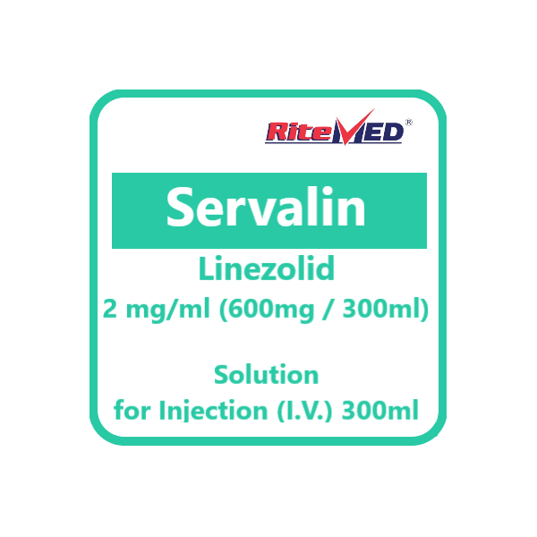 SERVALIN Linezolid 2mg / mL (600mg / 300mL) Solution for IV Injection ...