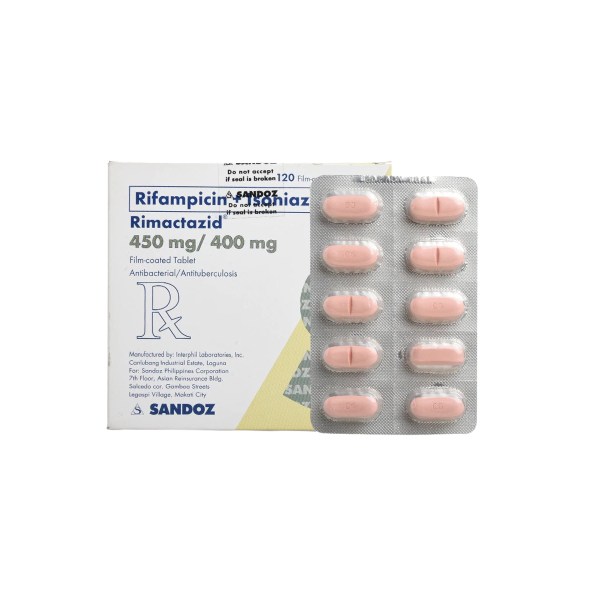 RIMACTAZID Rifampicin / Isoniazid 450mg / 400mg Film-Coated Tablet 1's ...