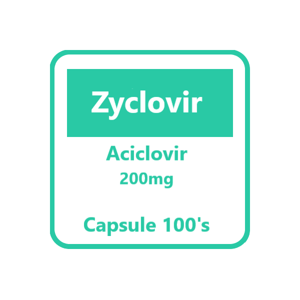 ZYCLOVIR Aciclovir 200mg Capsule 100's price in the Philippines ...
