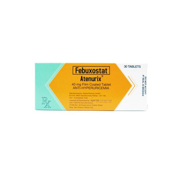 ATENURIX Febuxostat 40mg Film-Coated Tablet 1's price in the ...