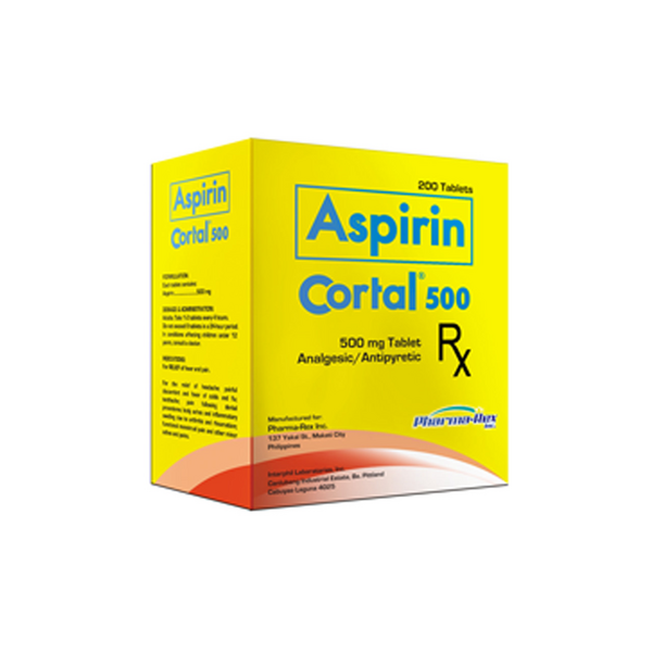 CORTAL 500 Aspirin 500mg Tablet 1's price in the Philippines | MedsGo ...
