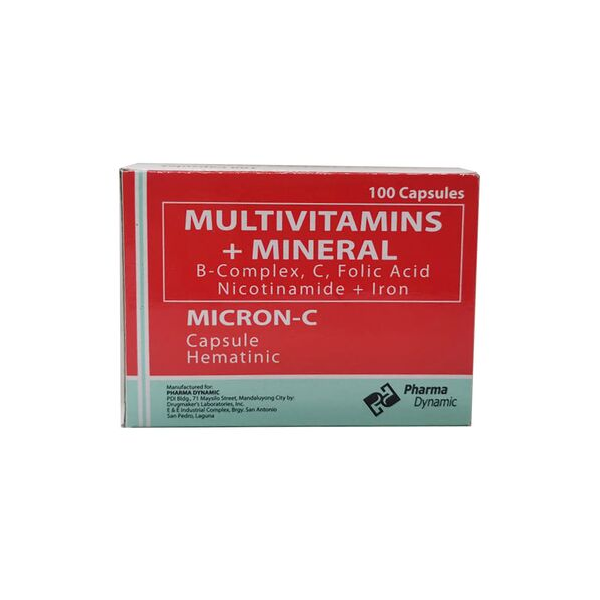 MICRON-C Multivitamins / Minerals Capsule 1's price in the Philippines ...