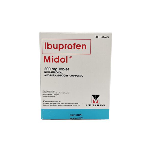 MIDOL Ibuprofen 200mg Tablet 1's price in the Philippines | MedsGo Pharmacy