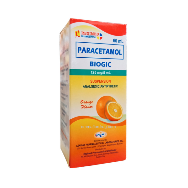 BIOGIC Paracetamol 125mg / 5mL Suspension 60mL Orange price in the ...